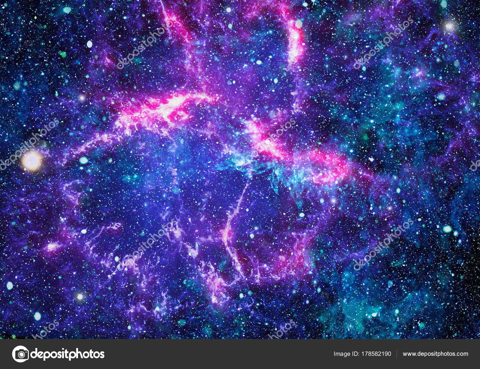 Planeter Stjärnor Och Galaxer Yttre Rymden Som Visar Skönheten ...