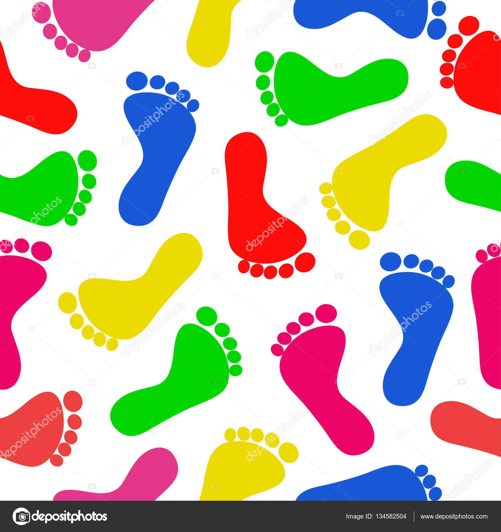 Colourful Footsteps Clipart