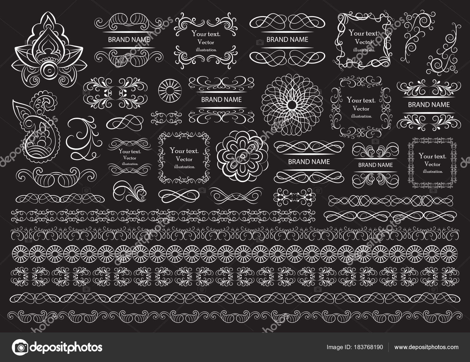Set Vector Graphic Elements Design Stock Vector Image by ©natalipopova ...
