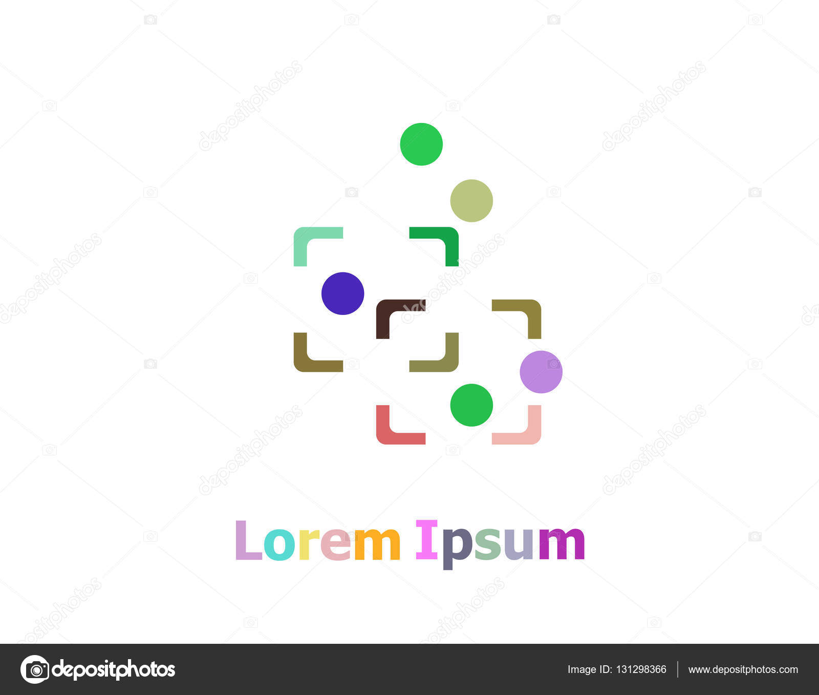 Abstract logo design template. Science technology, Teamwork, Social ...