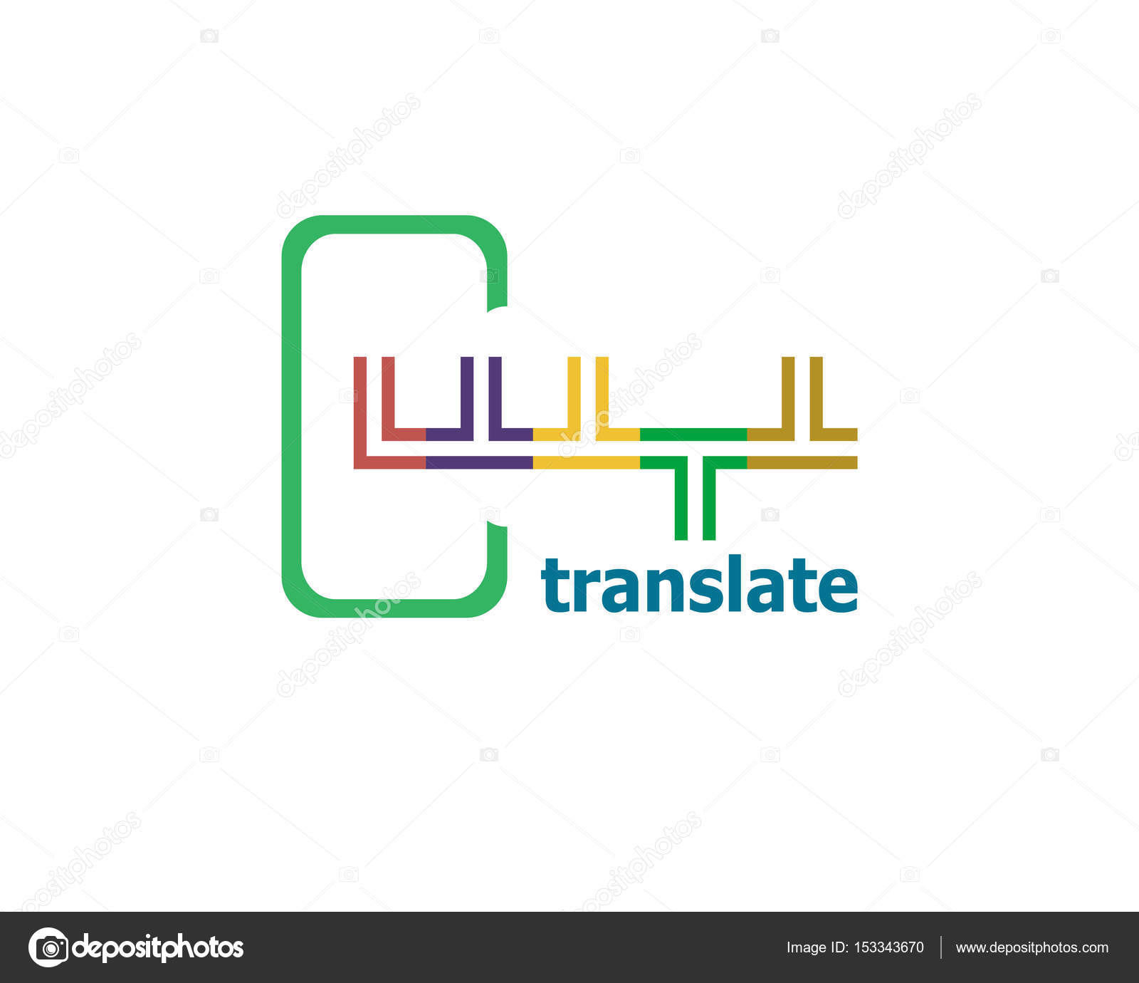 Text Translate. Education concept. Abstract emblem, design concept ...