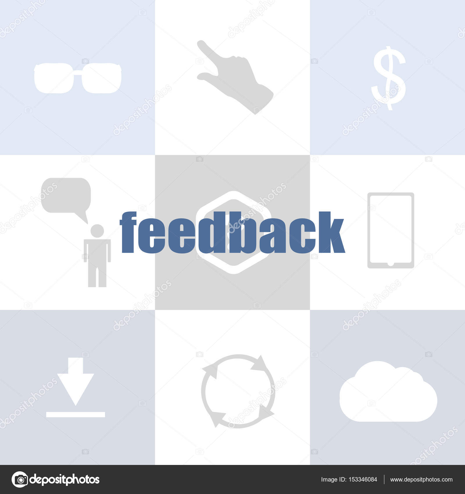 Text Feedback. Web design concept . Infographic template for ...