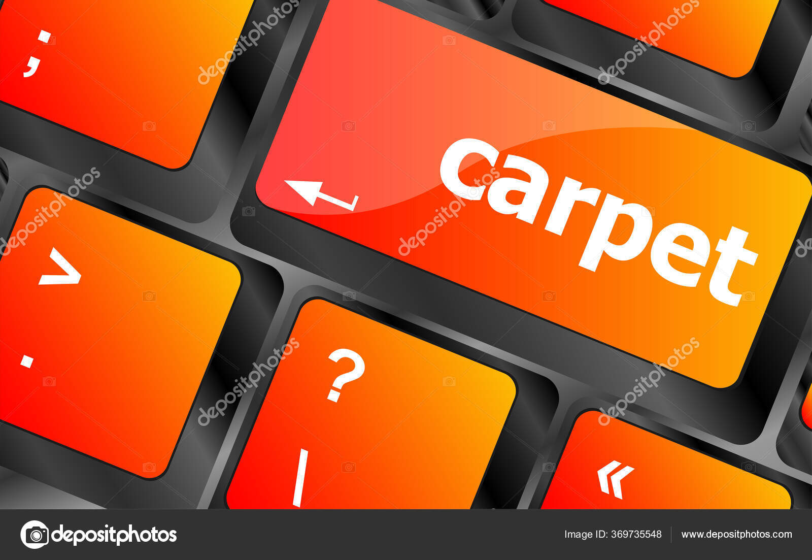 Carpet Word Computer Keyboard Key — Stock Photo © fotoscool #369735548