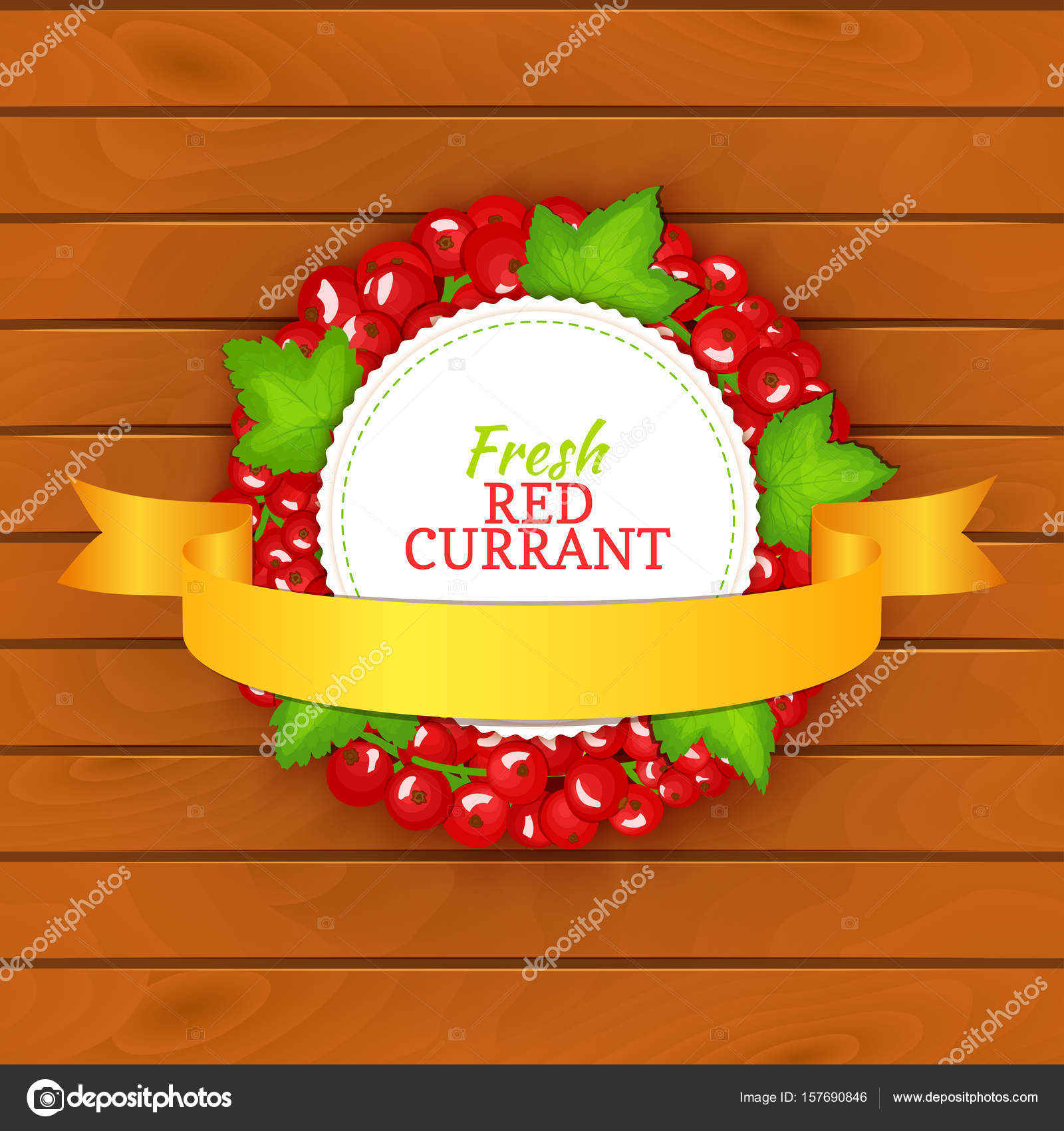 Boards wood background, border with round colored frame composed of red ...