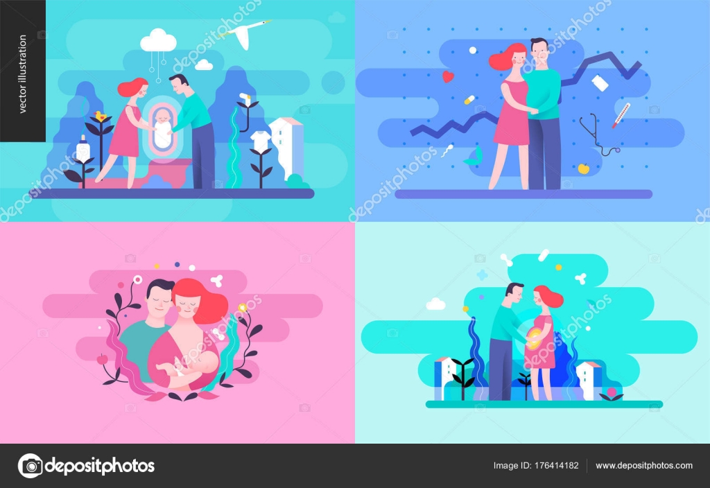 Reproduction - set of vector illustrtaions Stock Illustration by ...