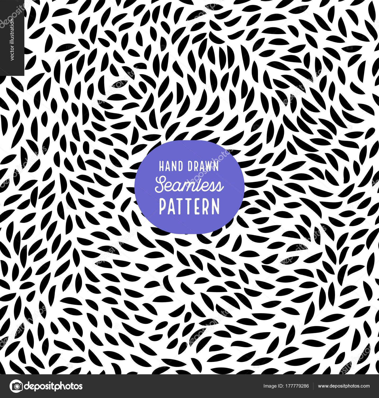 Hand drawn black and white pattern Stock Vector Image by ©grivina ...