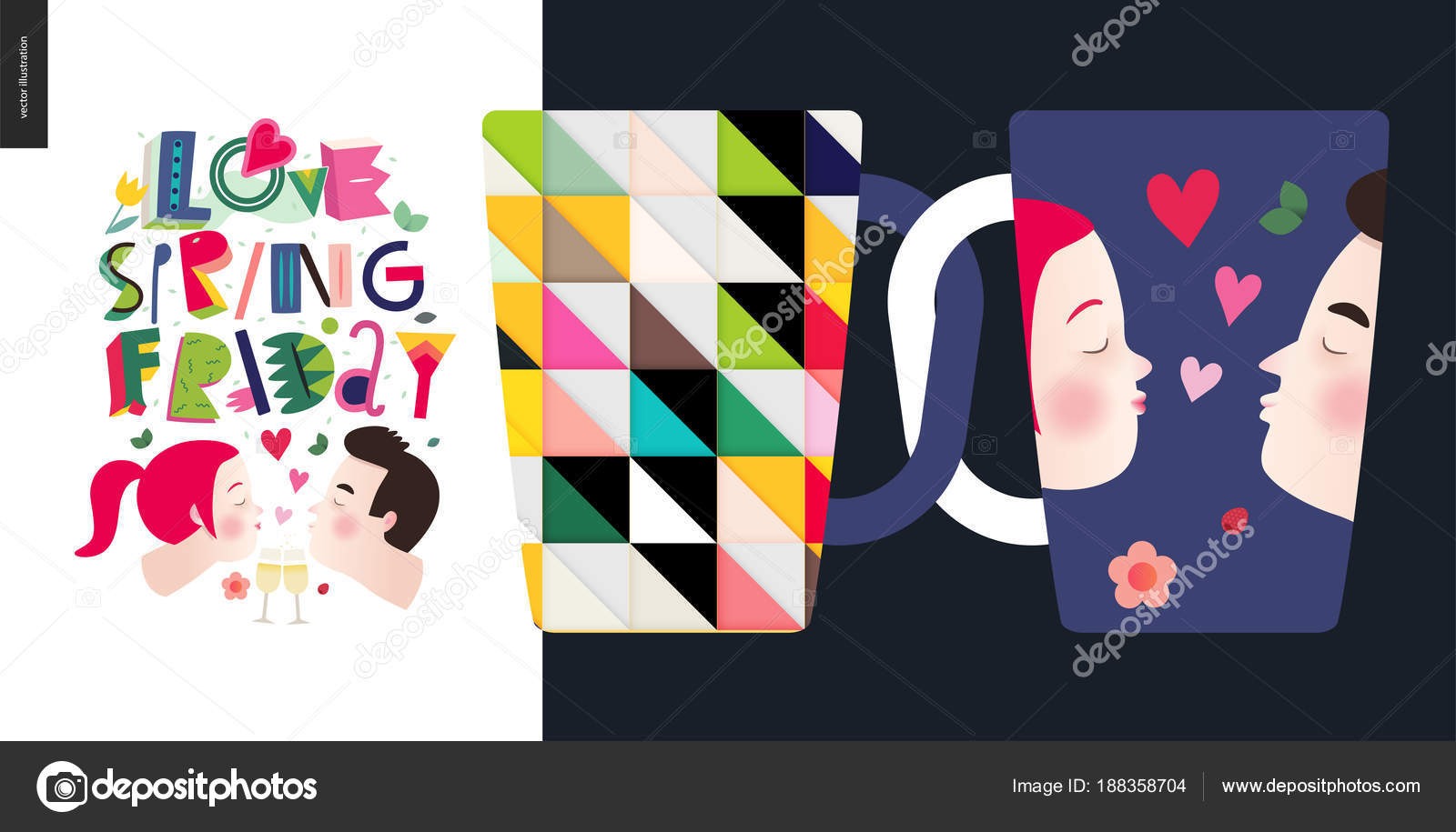 Love spring friday - lettering composition Stock Vector Image by ...