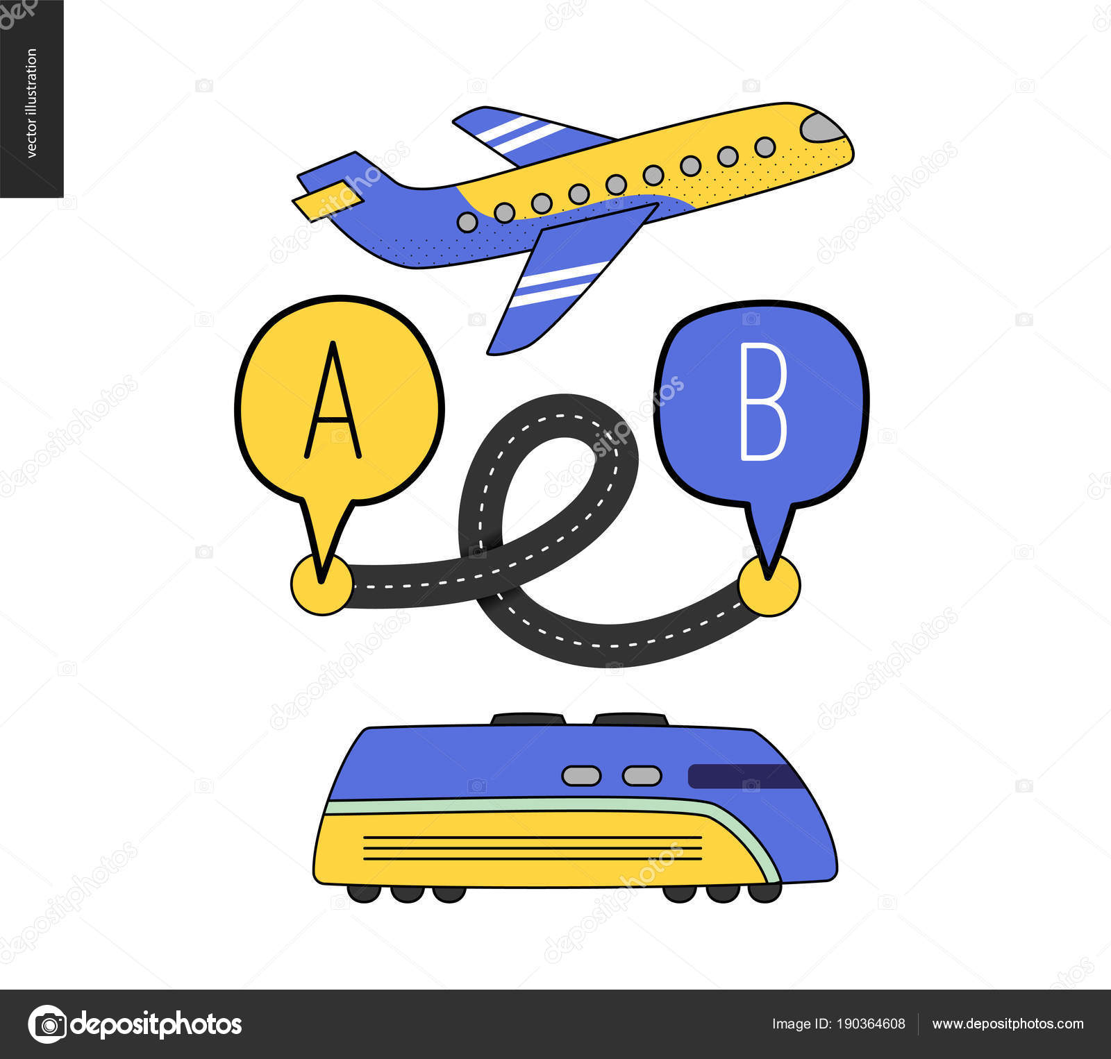 From point A to point B Stock Vector Image by ©grivina #190364608