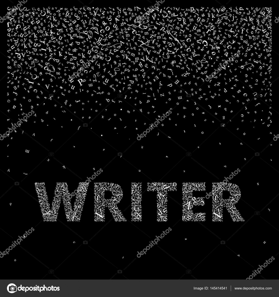 Writer. Abstract letters create a background and a word. Stock Vector ...