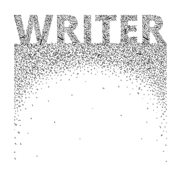 Writer. Abstract letters create a background and a word. Stock Vector ...