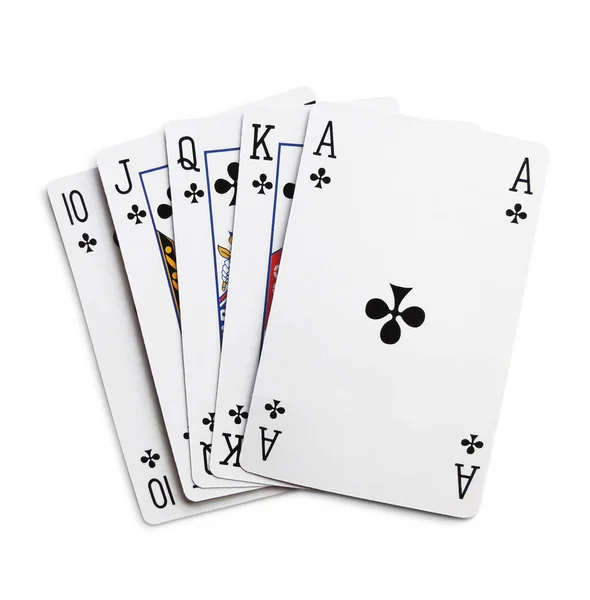 Playing Cards poker border royal flush — Stock Photo © Irisangel #2159200