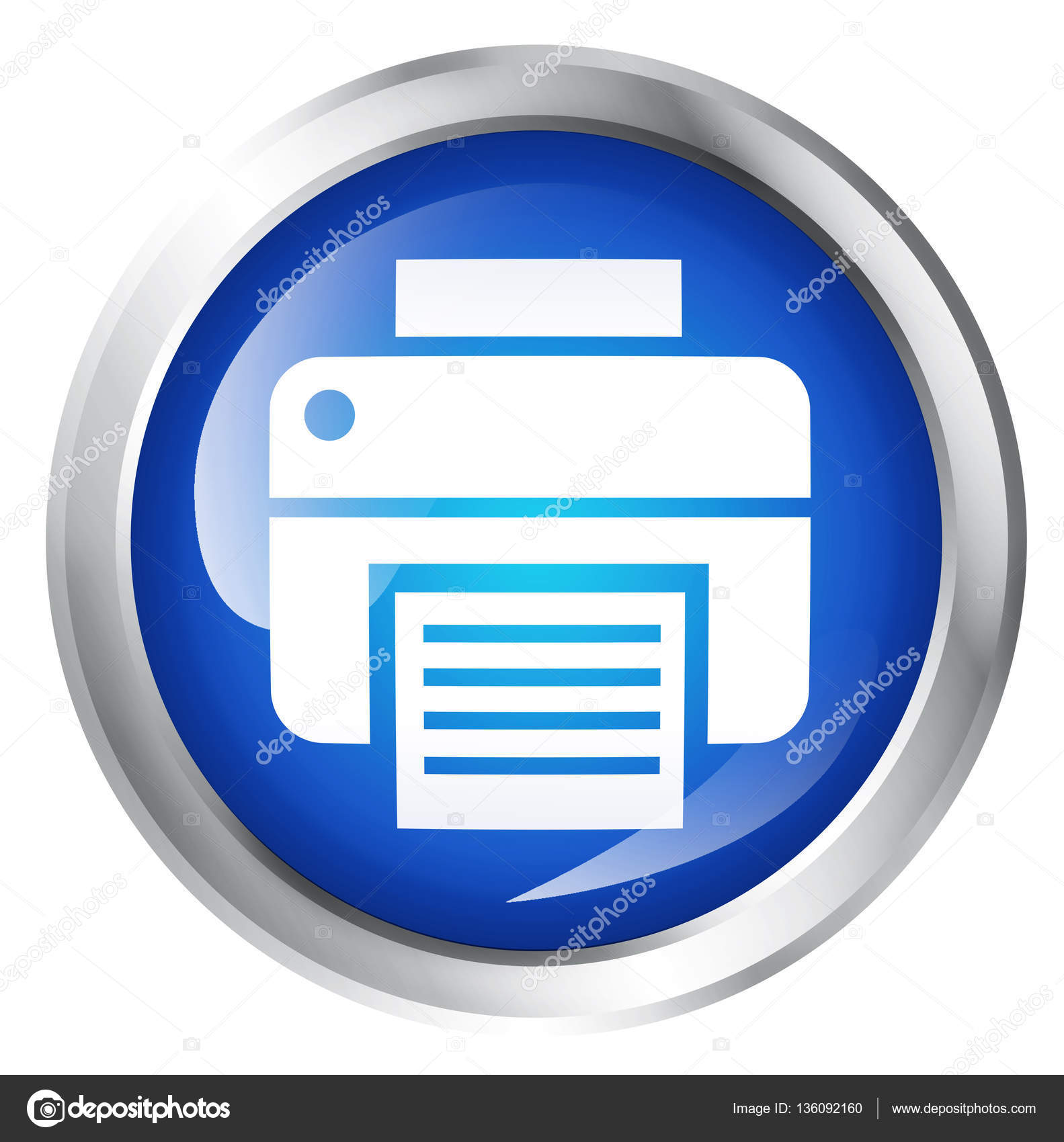 Icon with printer symbol — Stock Photo © Eivaisla #136092160