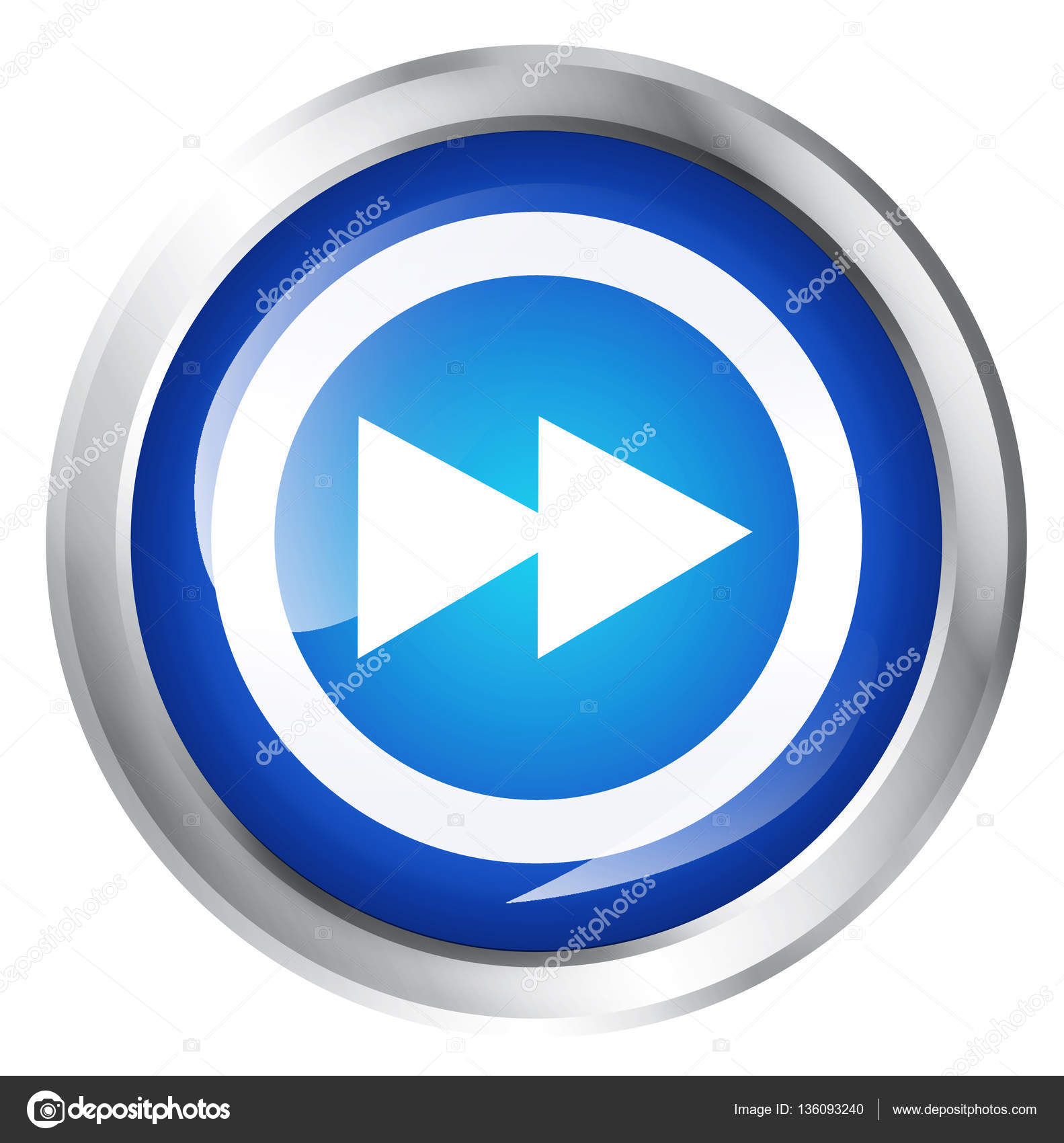 Icon with fast forward symbol — Stock Photo © Eivaisla #136093240