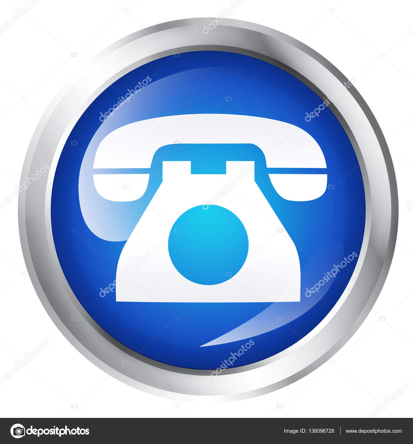 Computer icon with telephone symbol — Stock Photo © Eivaisla #136096728