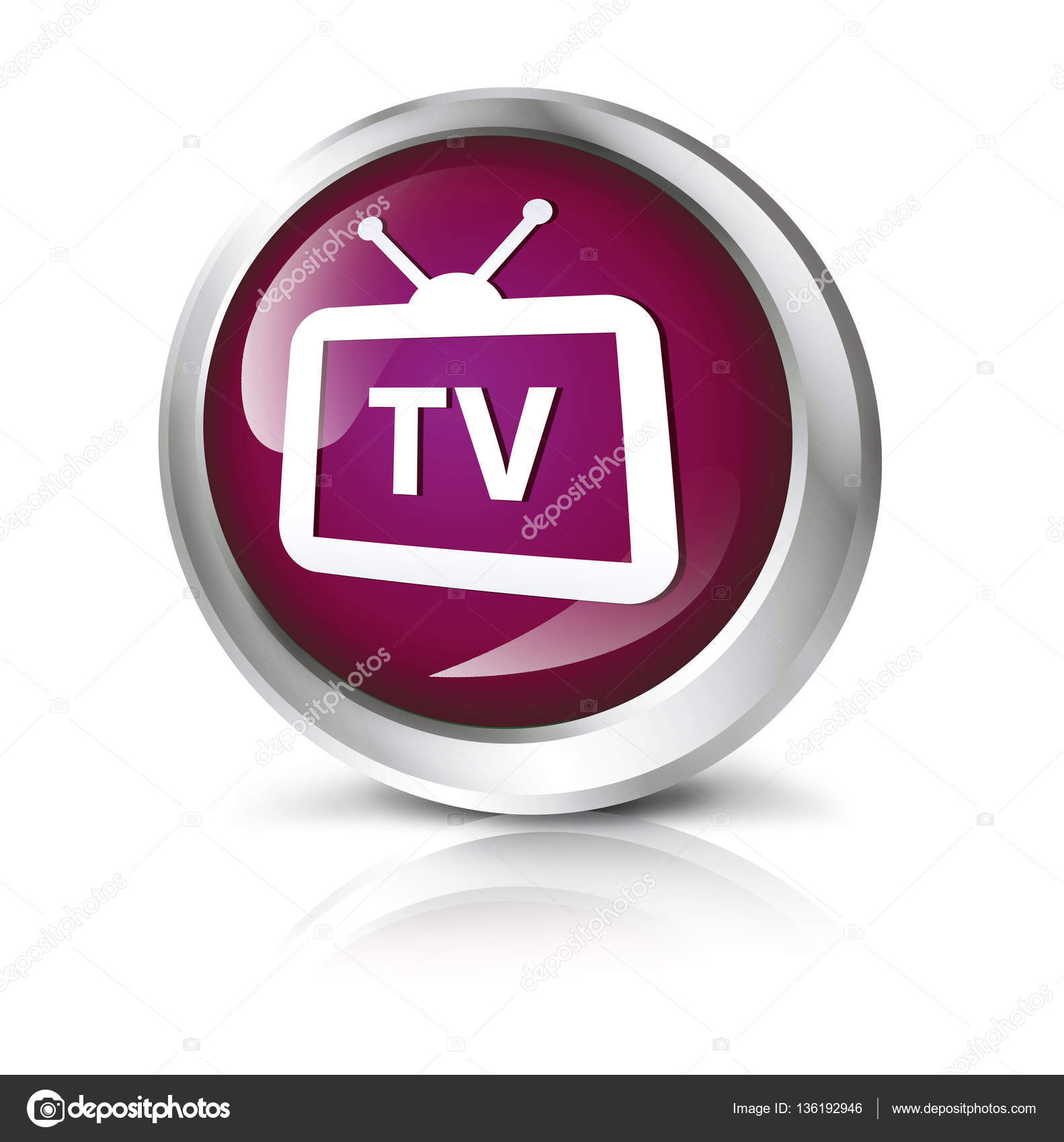 Computer icon with TV symbol — Stock Photo © Eivaisla #136192946