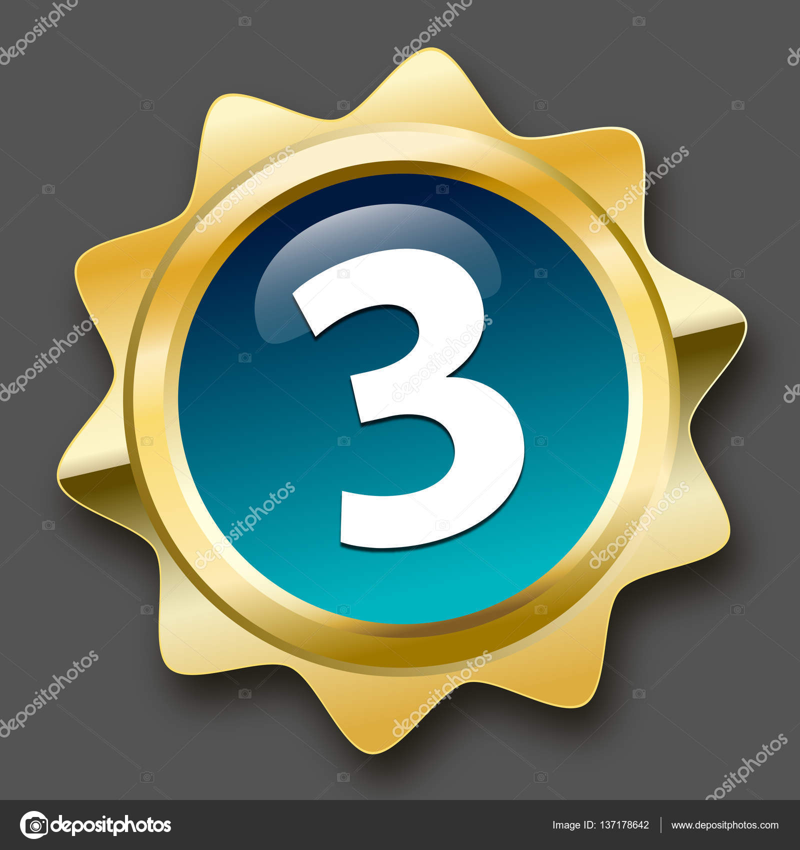 Third place seal or icon Stock Vector by ©Eivaisla 137178642