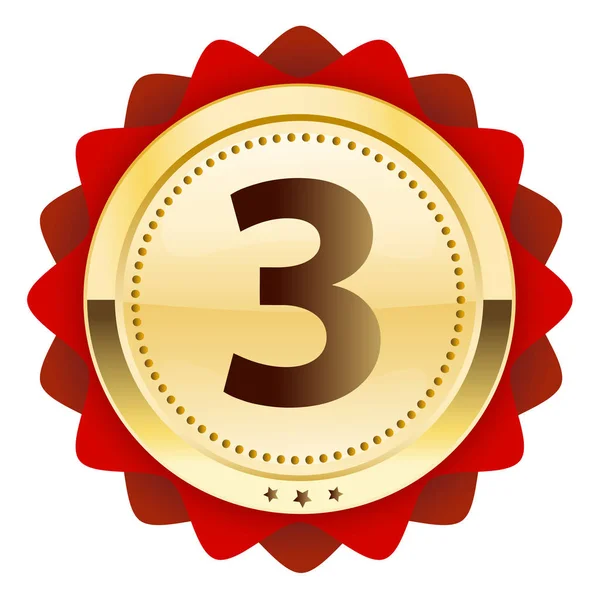 Third place seal or icon Stock Vector Image by ©Eivaisla #137178642