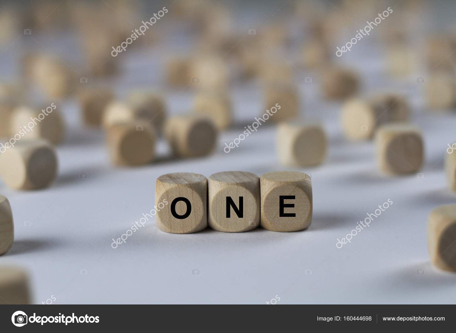 One cube with letters, sign with wooden cubes — Stock Photo ...
