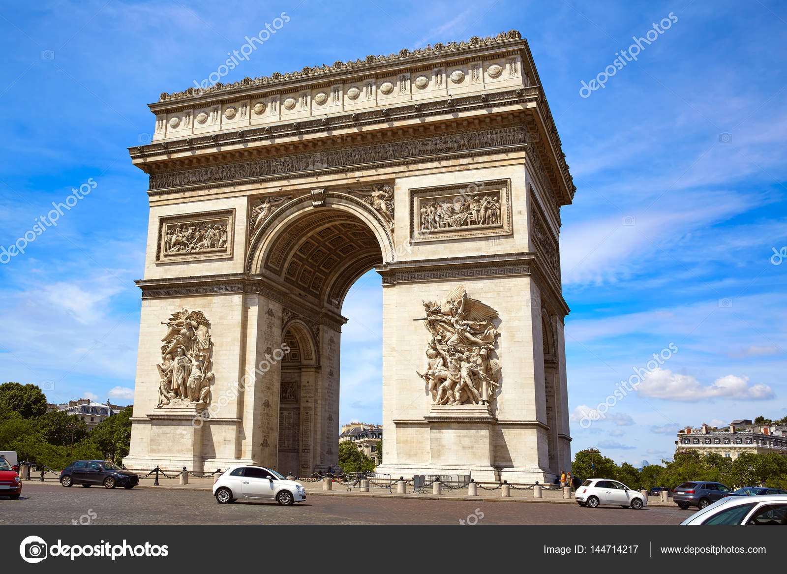 Arco di Trionfo a Parigi Arco di Trionfo — Foto stock di © lunamarina ...