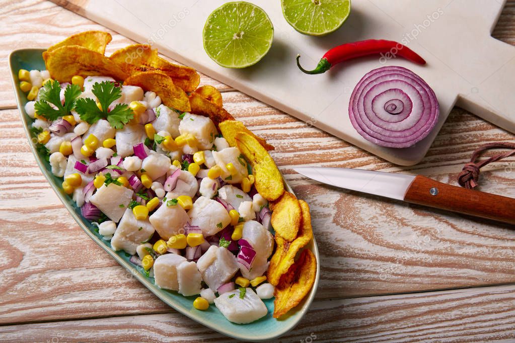 Receta peruana de ceviche con pl tano frito 2024