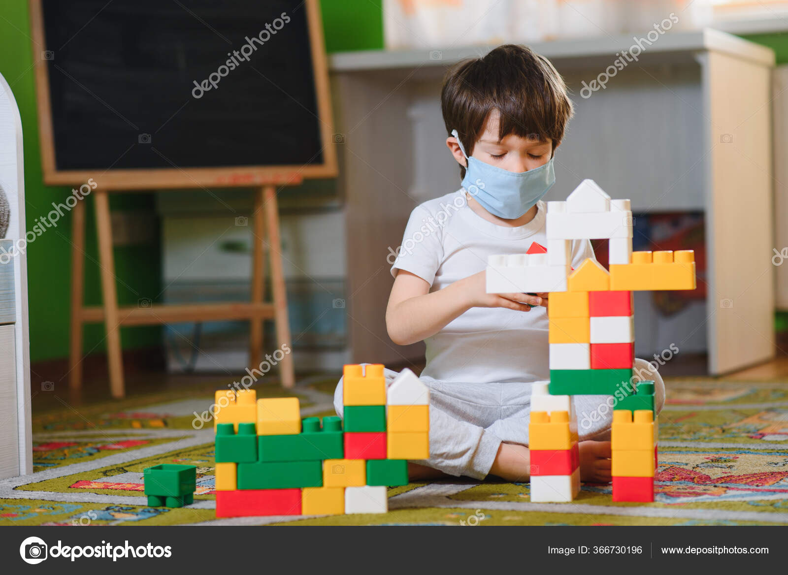 Sad Child Playing Alone