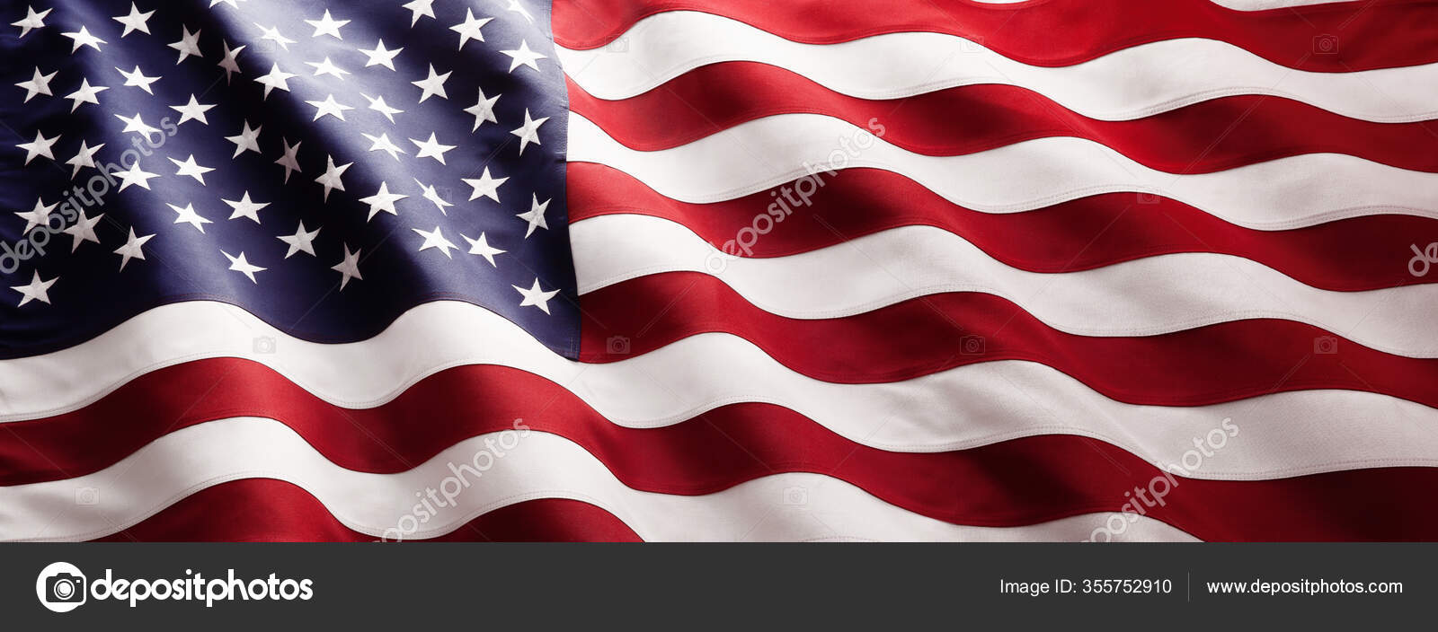 American Flag Wave Close Up — Stock Photo © -Baks- #355752910