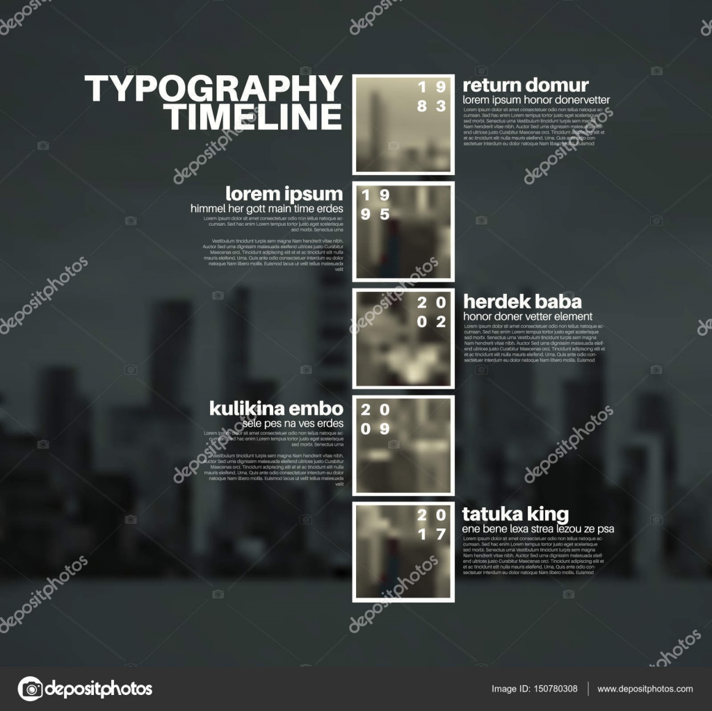 Infographic typography timeline report template Stock Vector Image by ...