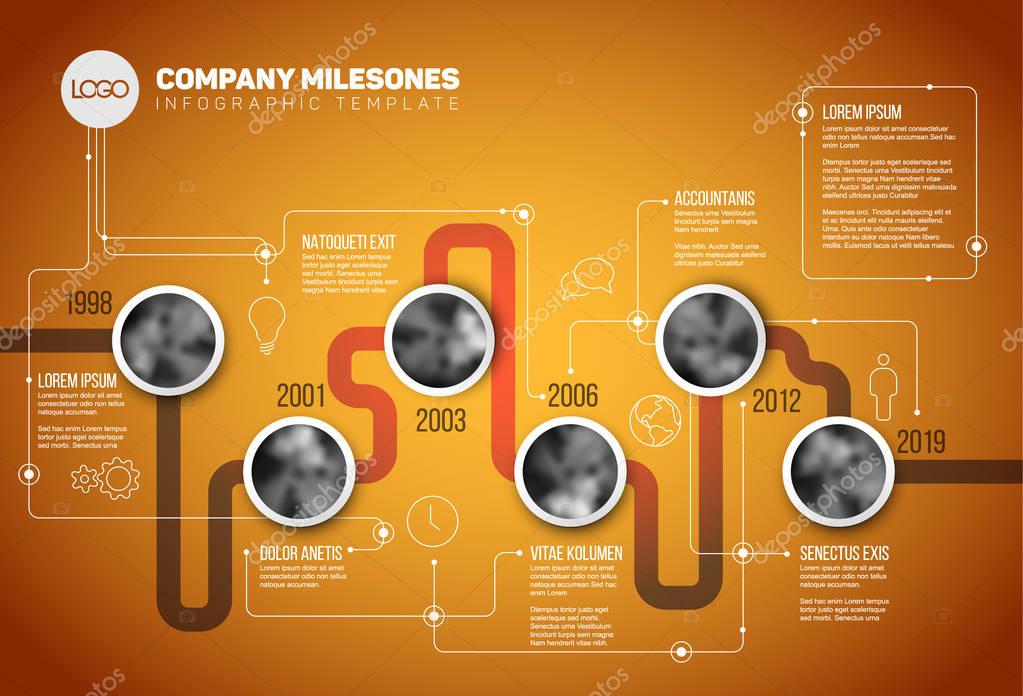 Kilometre taşları zaman çizelgesi şablonu ©orson 158199992'e ait Stok ...