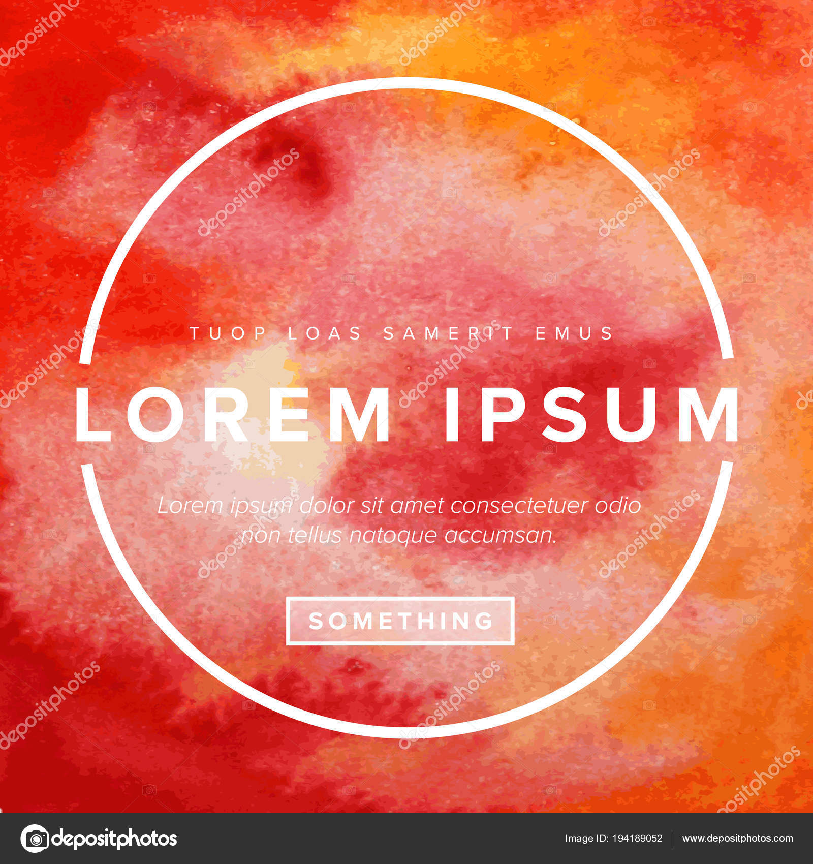 Vector Social Media Post Template Sample Text Abstract Watercolor ...