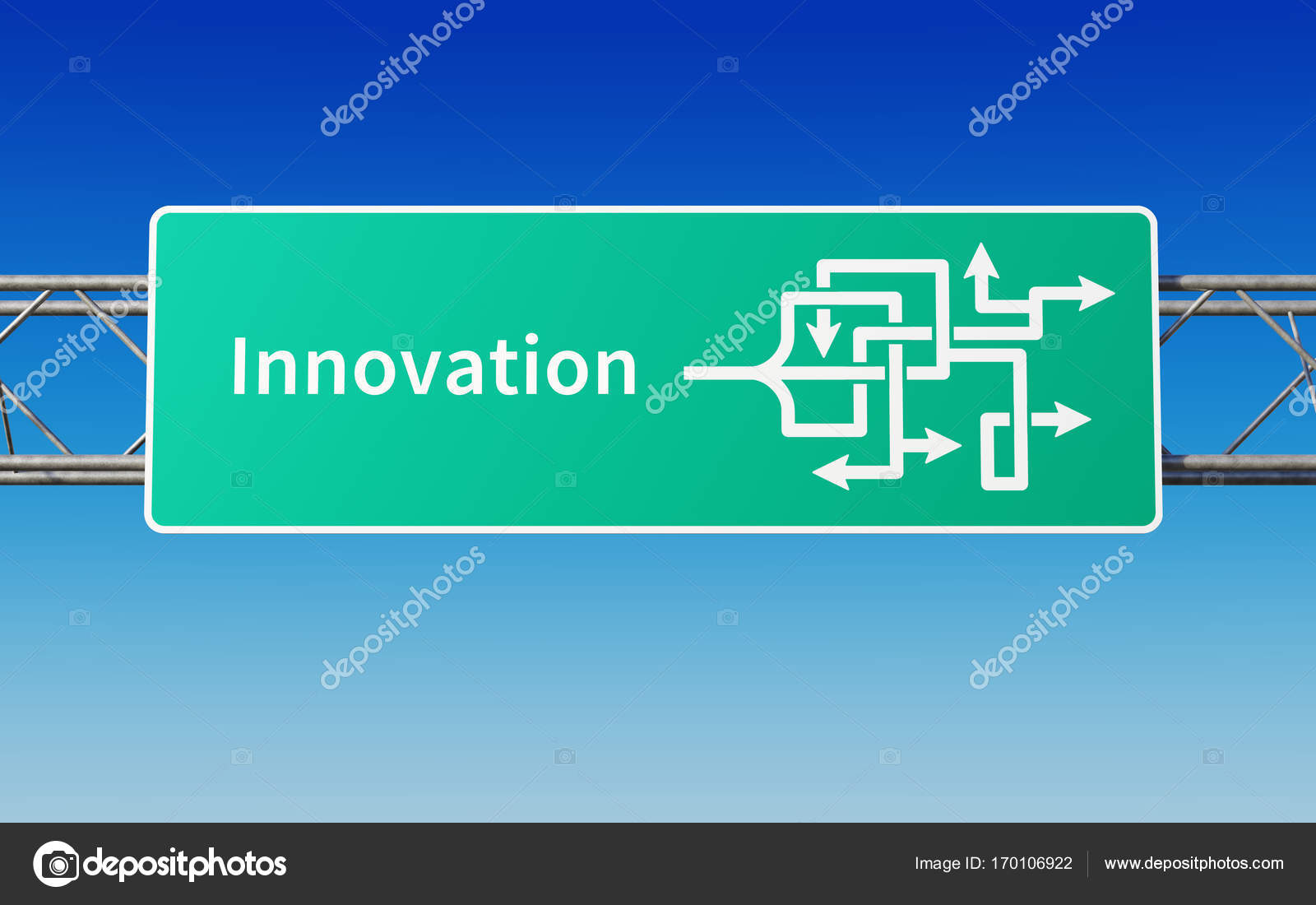 Road sign with multiple paths to innovation — Stock Photo © mixmagic ...