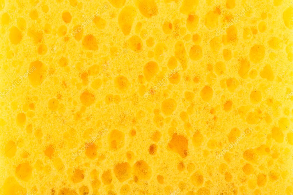 textura espuma de goma amarilla, esponja sintética con poros grandes ...