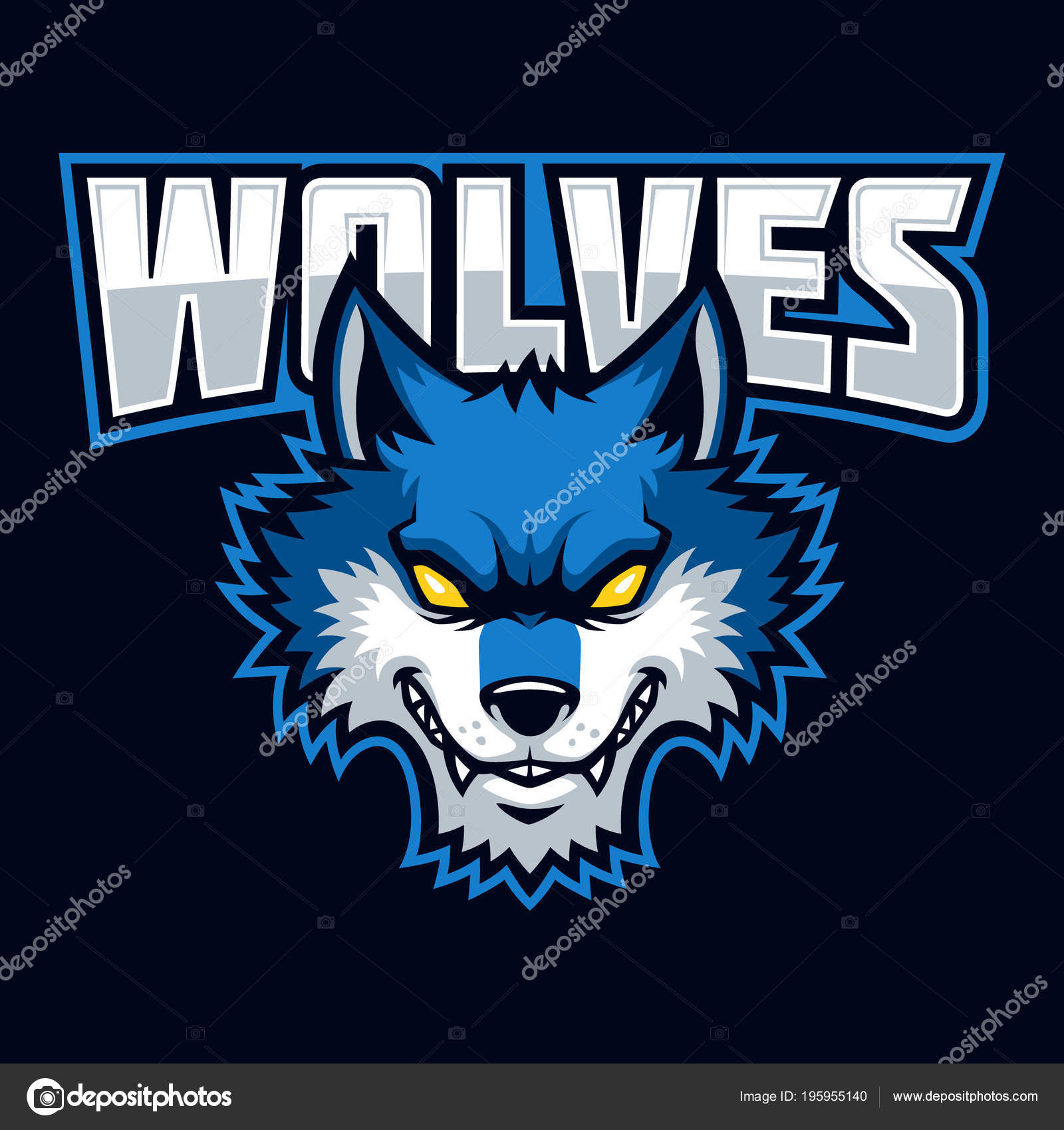 Blue Wolves Logo