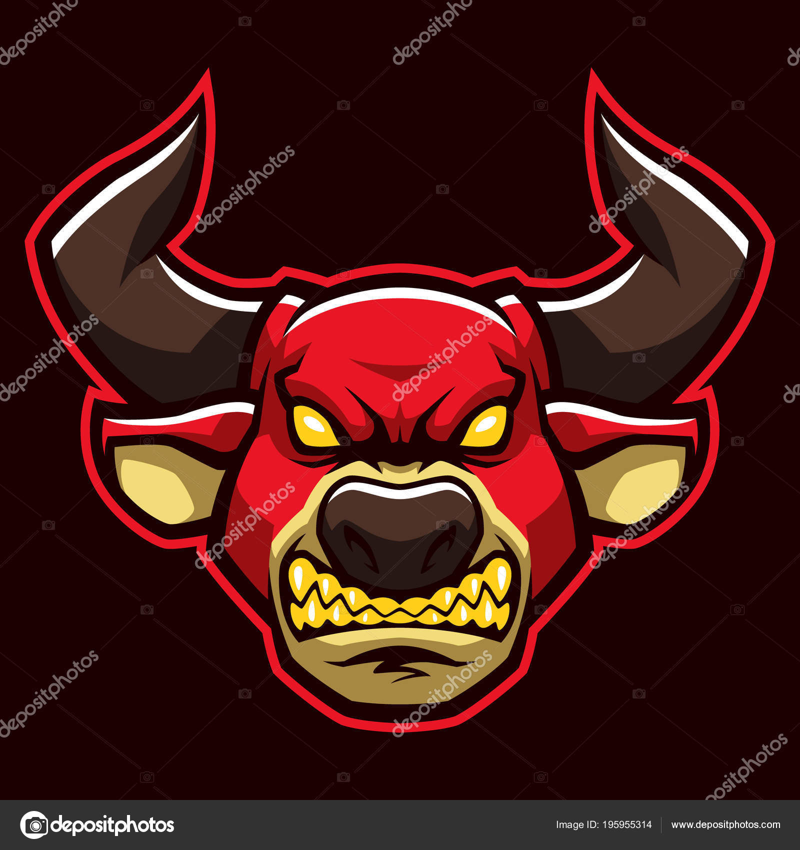 Mad Bulls Sign Symbol Logo Vector Stock Vector by ©mikailain 195955314