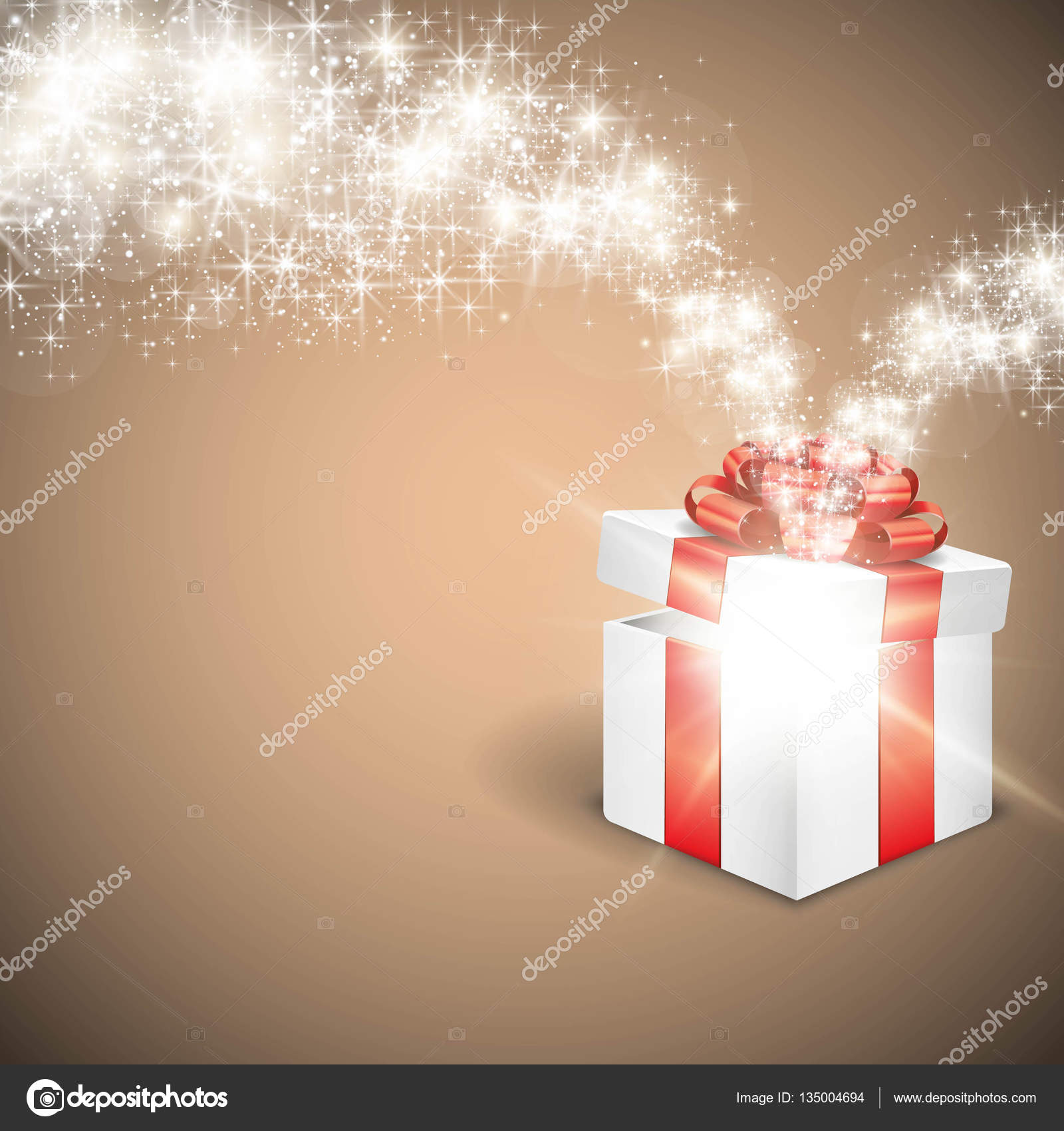 Gift box with glowing star light Stock Vector Image by ©Yuichiro #135004694