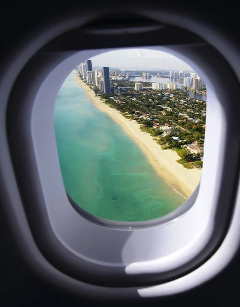 Sea view from plane window — Stock Photo © ssuaphoto #2919919