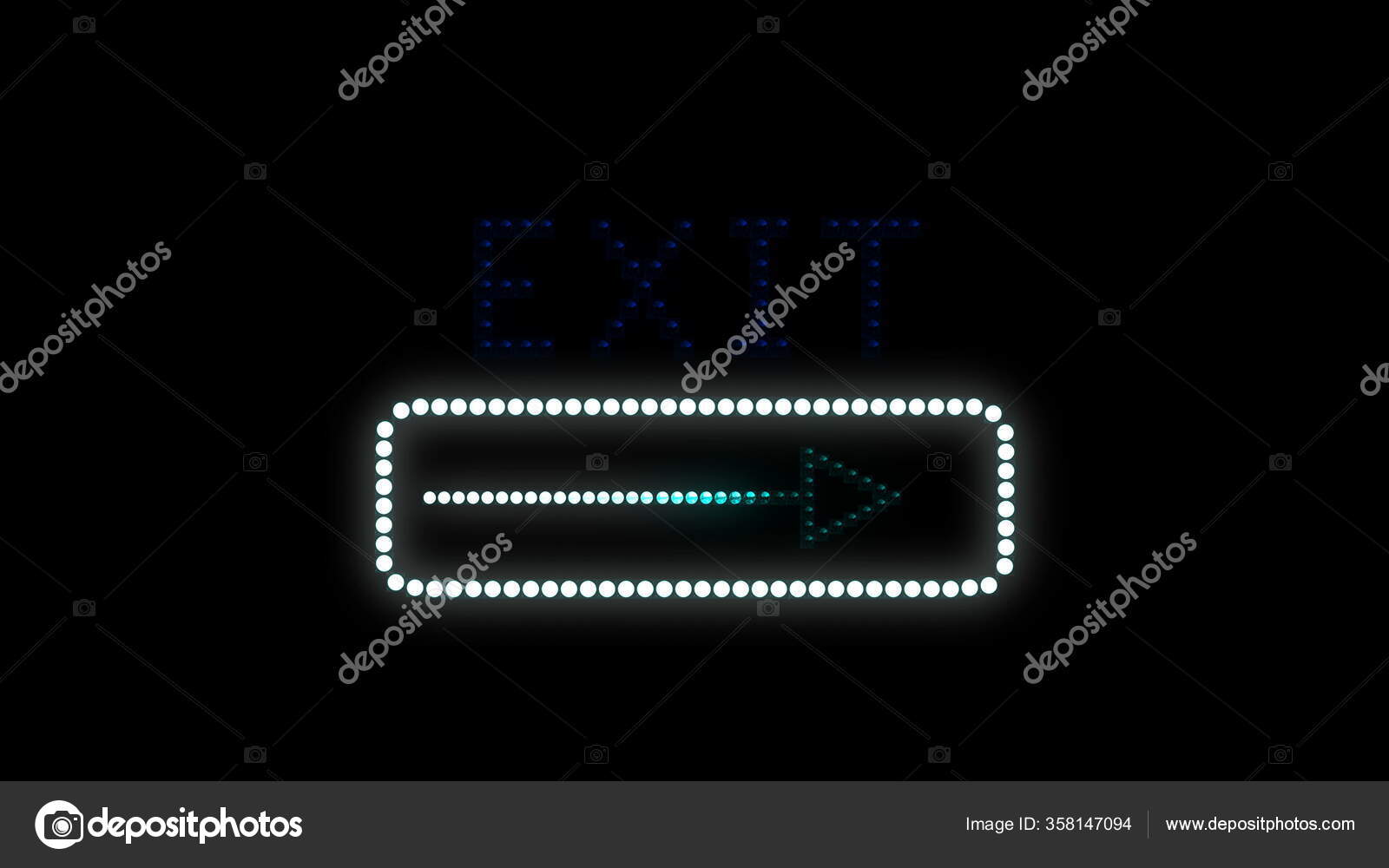 Neon Light Sign Exit — Stock Photo © VJTAR #358147094