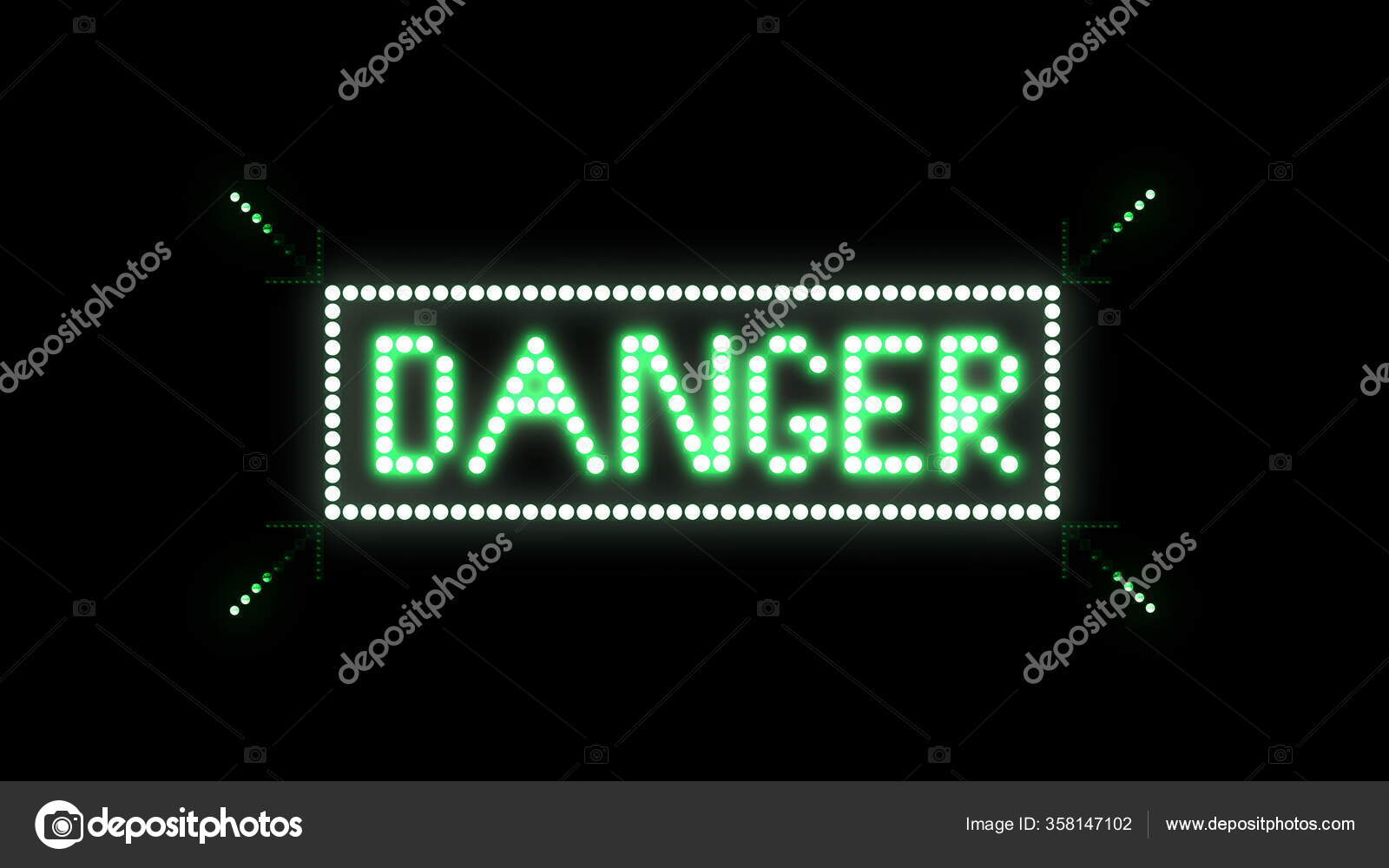 Neon Light Sign Danger — Stock Photo © VJTAR #358147102