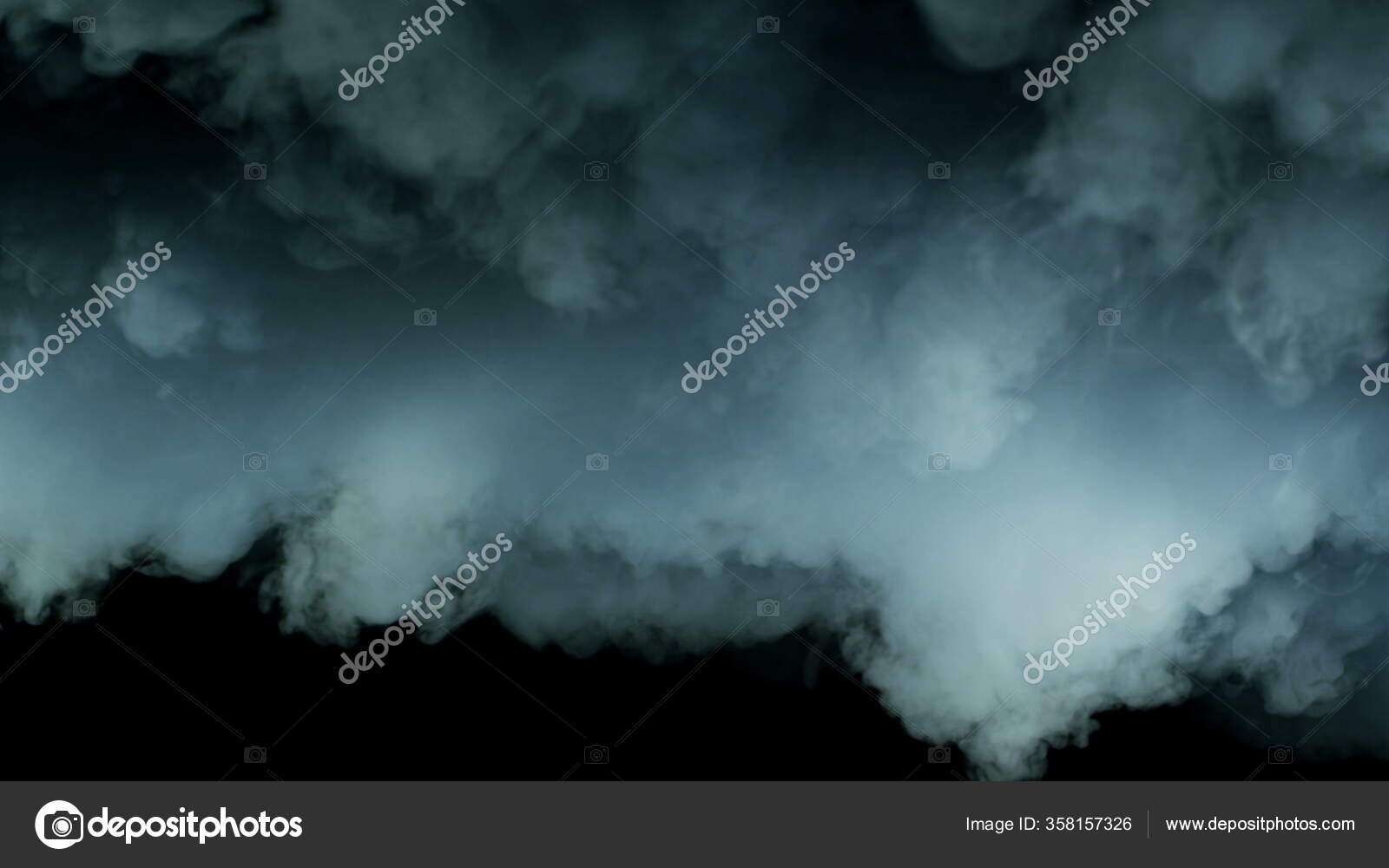 Real Thunder Lightning Storm Clouds Photo Shooted Dark Background Dry ...