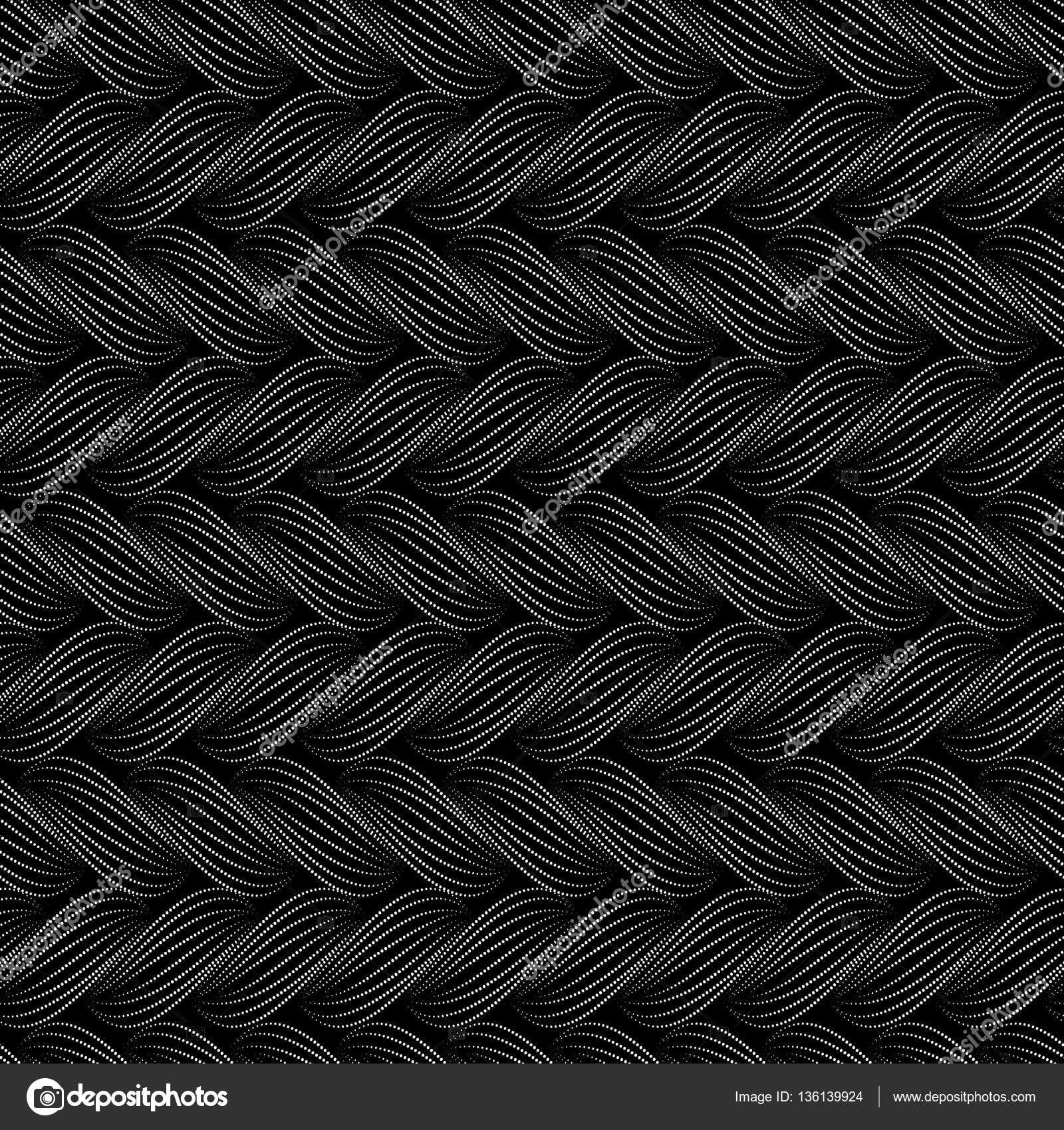 Vector seamless pattern with braids. Texture of yarn with dotted line ...
