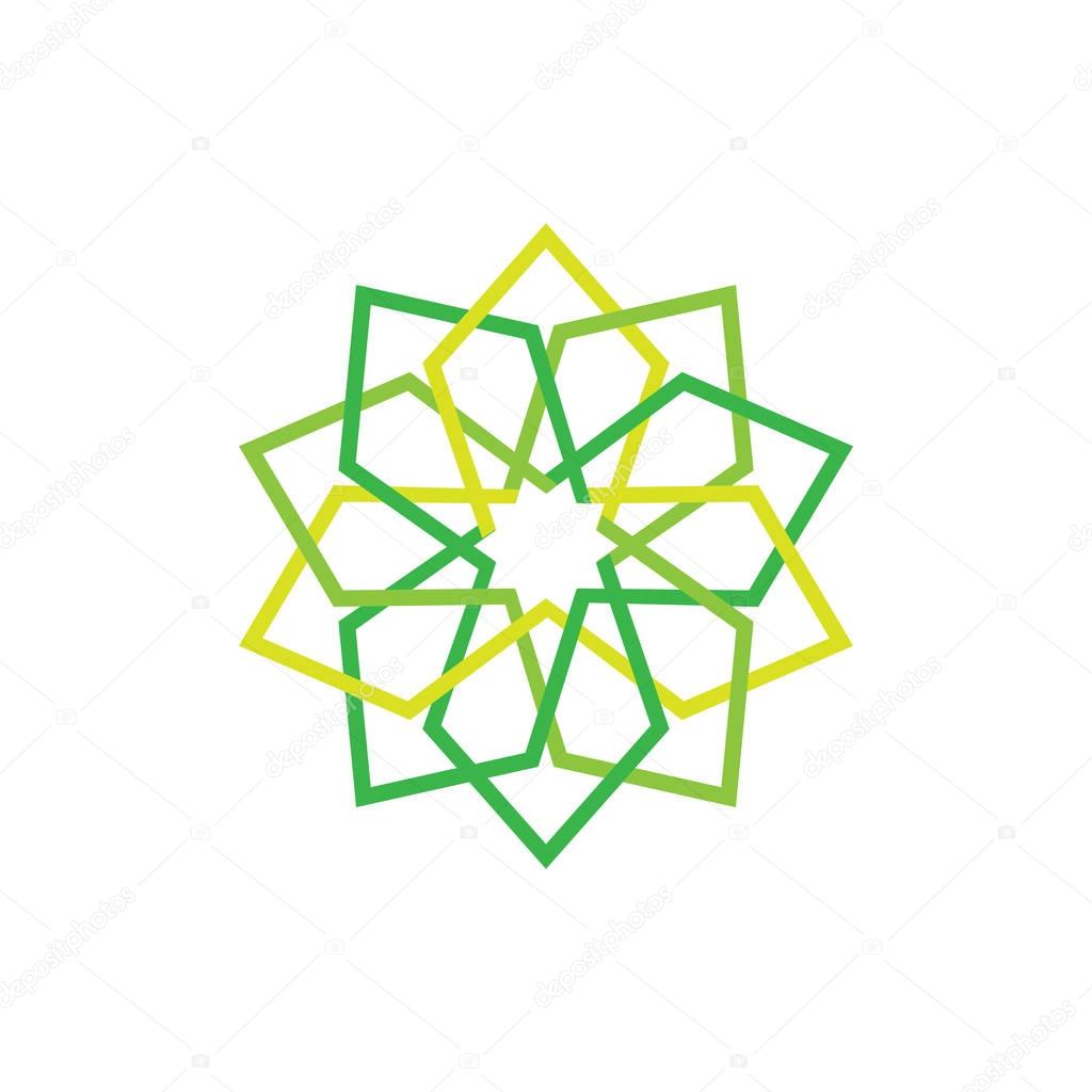 Eco icon. Green abstract symbol. Vector illustration isolated on the ...