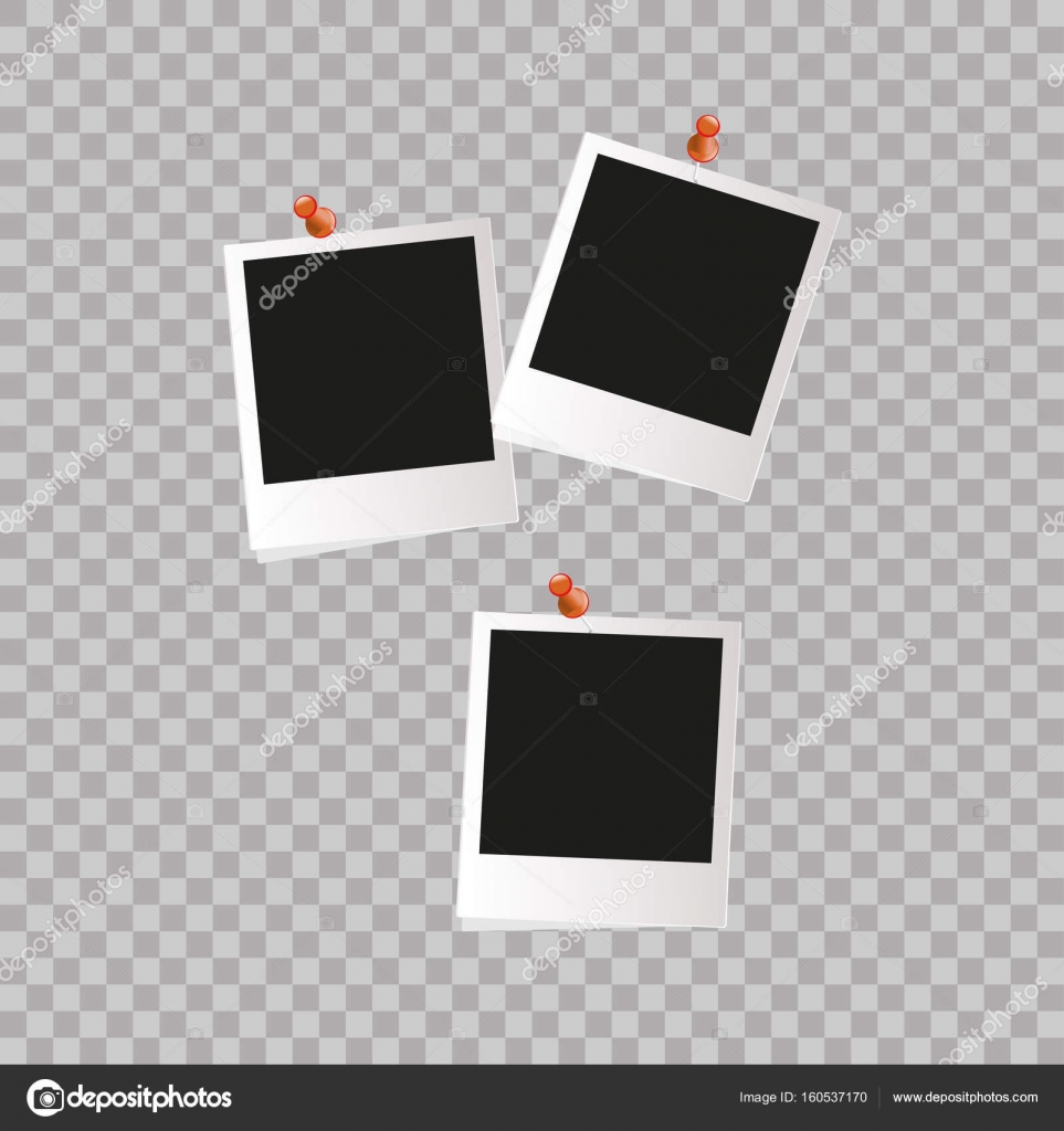 Square frame template. White plastic border on a transparent background ...