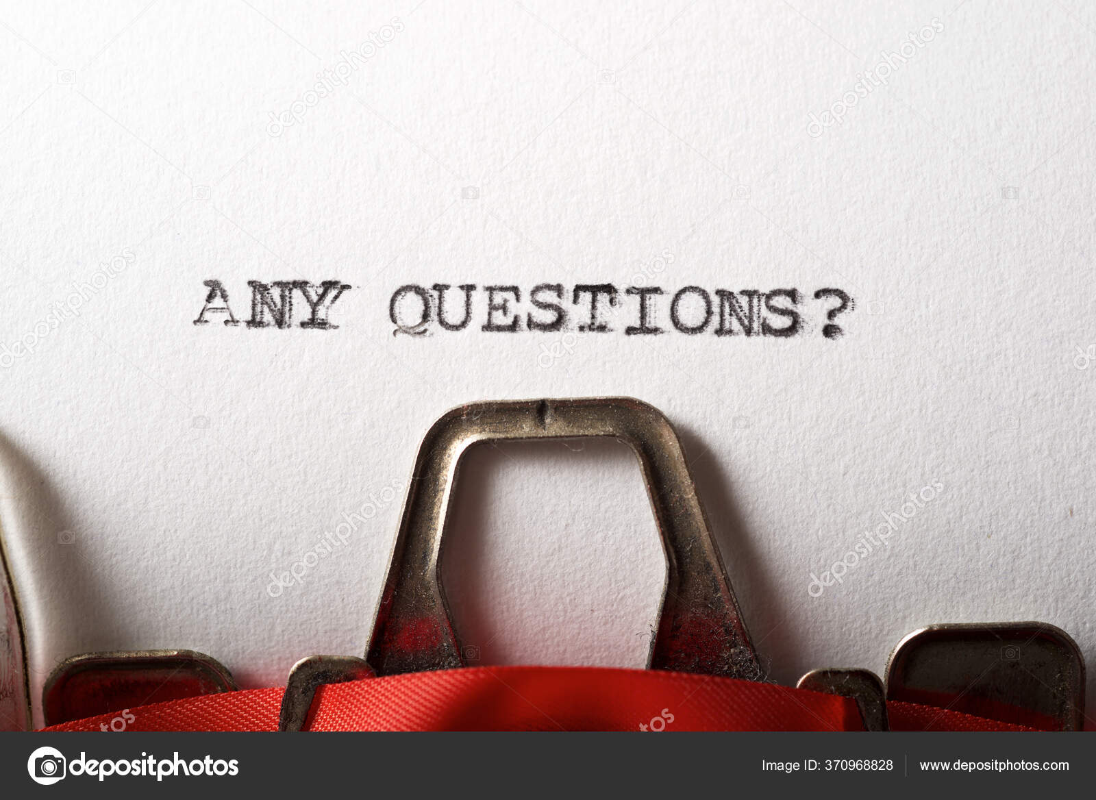 Any Questions Text Written Typewriter Stock Photo by ©pedro2009 370968828
