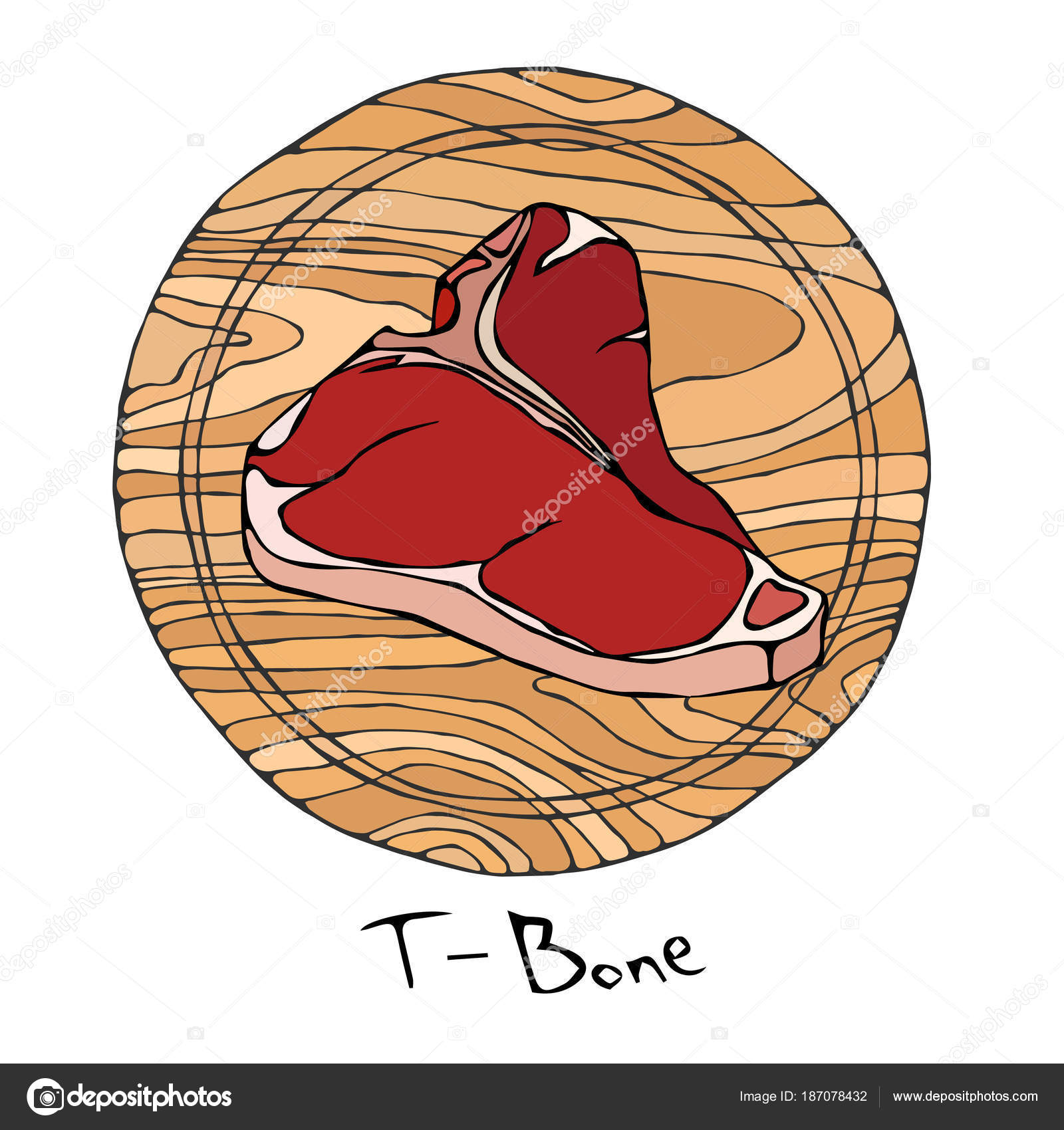 Cartoon T Bone Steak