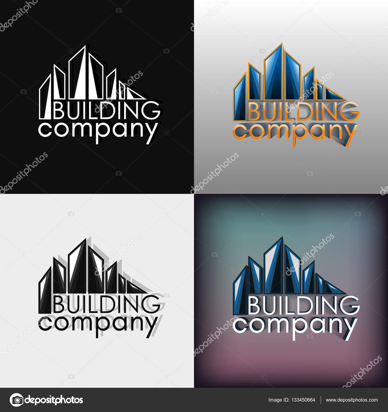 Building company set logotype — Stock Vector © Soifer #133450664