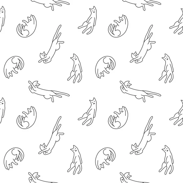 Cat pattern — Stock Vector © redcollegiya #6810202