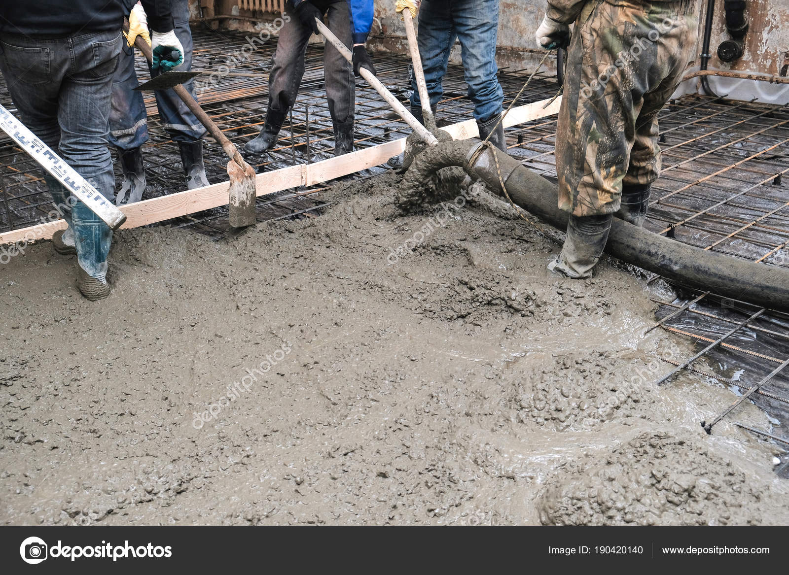 Pouring concrete slab Stock Photo by ©seroma.72@mail.ru 190420140