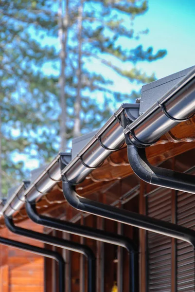 Installed rain gutters — Stock Photo © maskalin #133476536