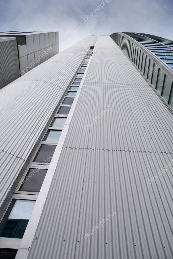 Contemporary Corrugated Metal Facade