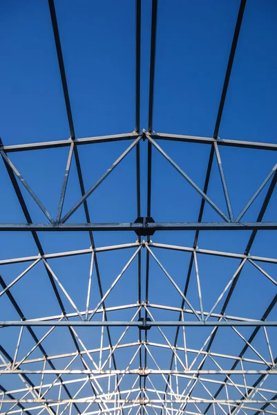 Galvanized steel roof truss construction frames - Stock Image - Everypixel