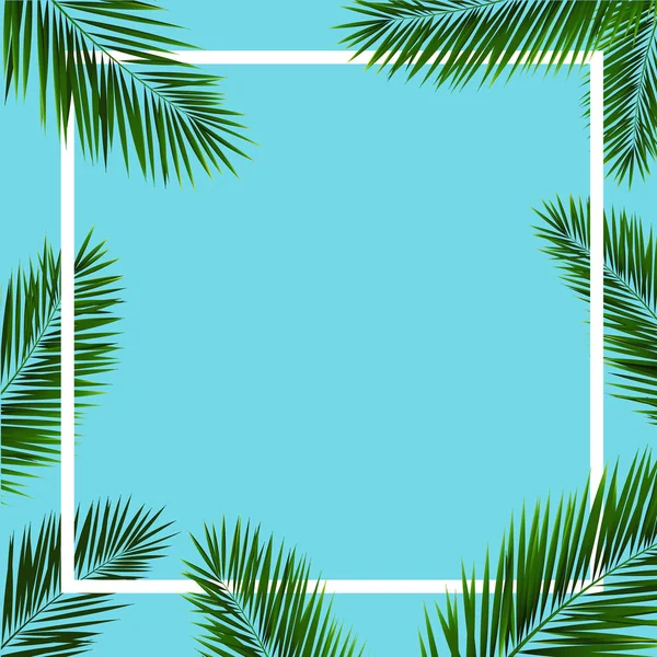 Sukkot palm tree leaves frame. Palm leaf frame. Palm branch leaves ...